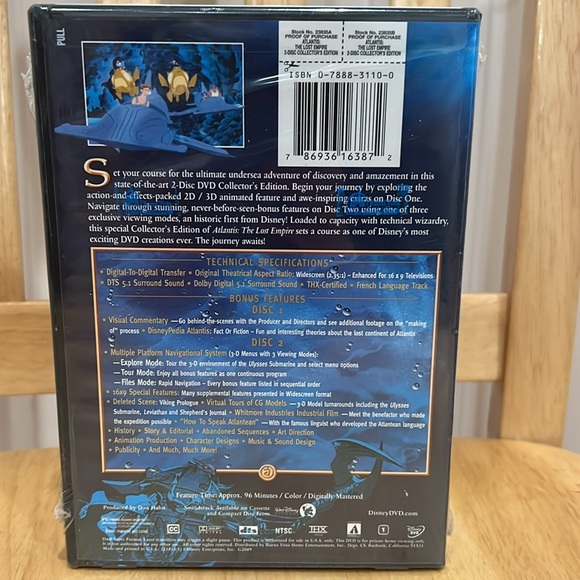 Disney | Media | Walt Disneys Atlantis The Lost Empire 2 Disc ...